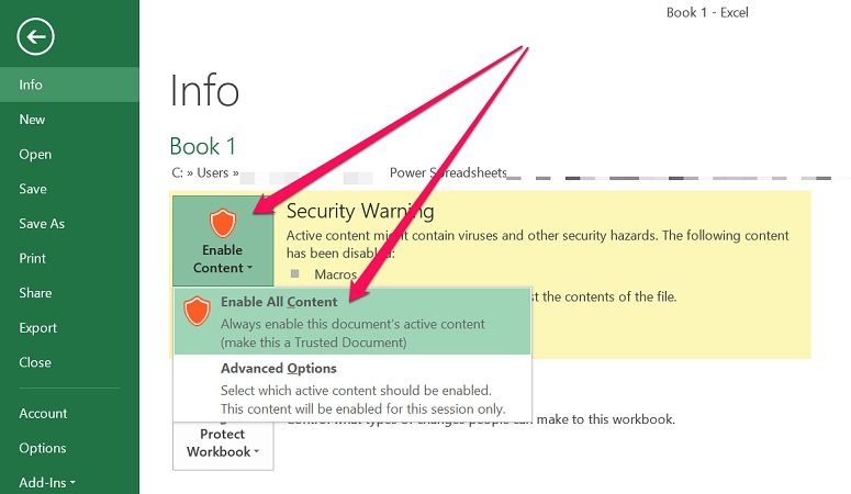 How To Enable Macro In Excel Edker