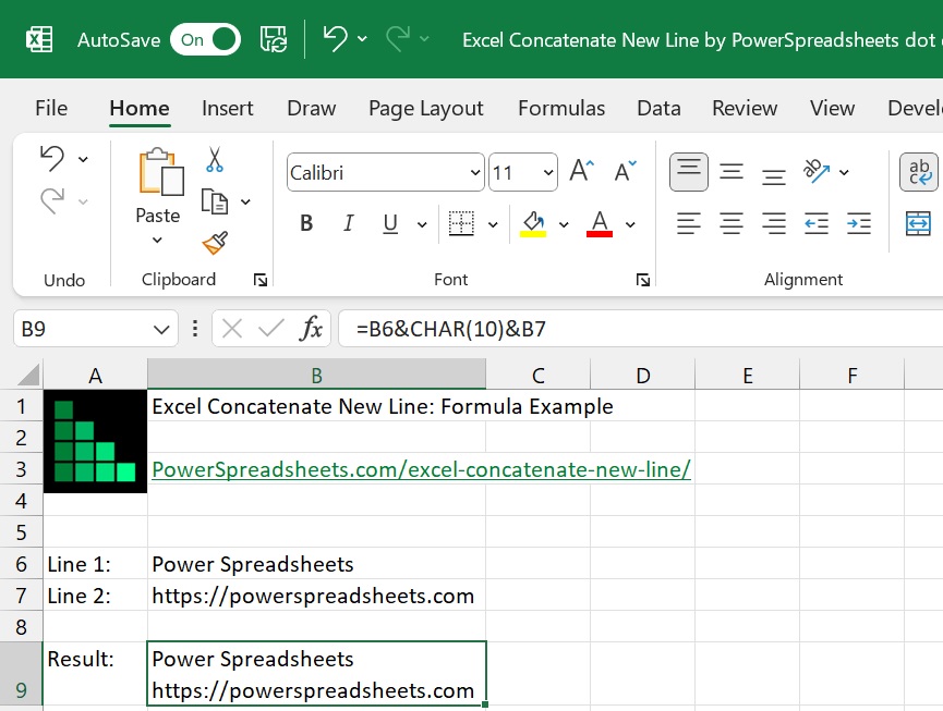 Excel Concatenate New Line Formula Example LaptrinhX