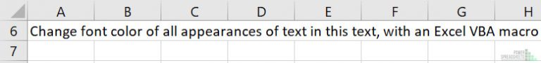 Excel VBA Change Font Color For Part Of Text In 8 Easy Steps Example 