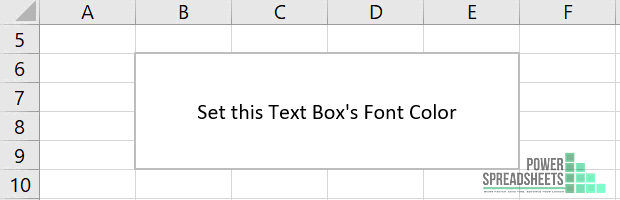Excel VBA Text Box Font Color In 2 Easy Steps Workbook Example 